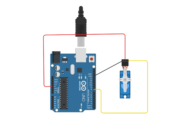Circuit design Servo Motors - Tinkercad