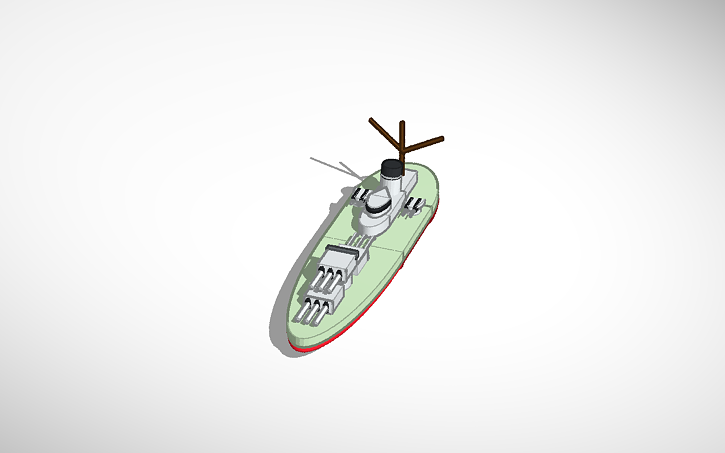 3D design HMS Nelson/HMS Rodney - Tinkercad