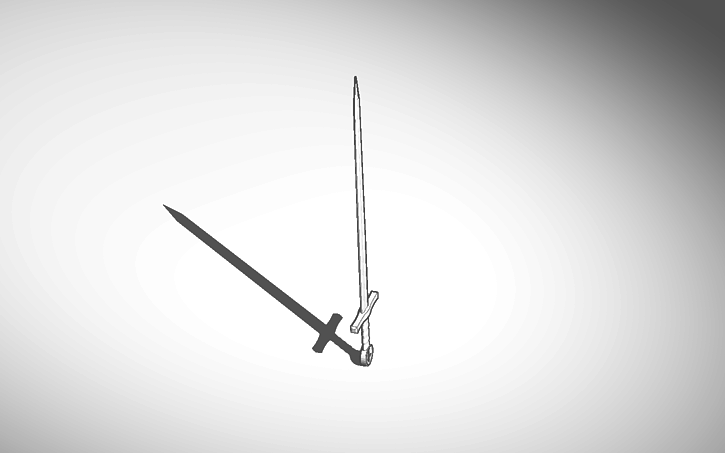 3D design long sword thingiverse - Tinkercad