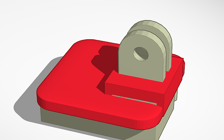 3D design base plate carpurride for gopro mount - Tinkercad
