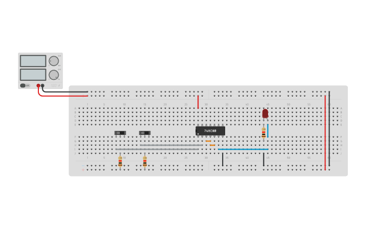 Circuit design AND Gate using NAND Gate | Tinkercad