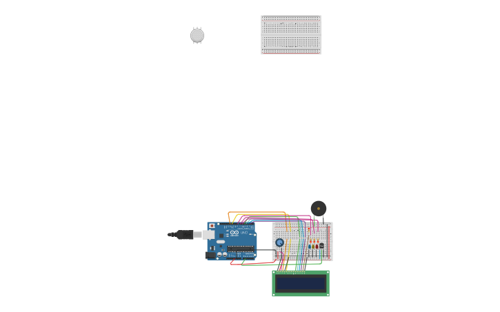 Circuit design Weather Monitoring and Alert System - Tinkercad