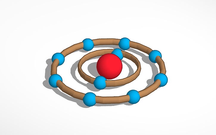 3D design Bohr Atom Modeli - Tinkercad