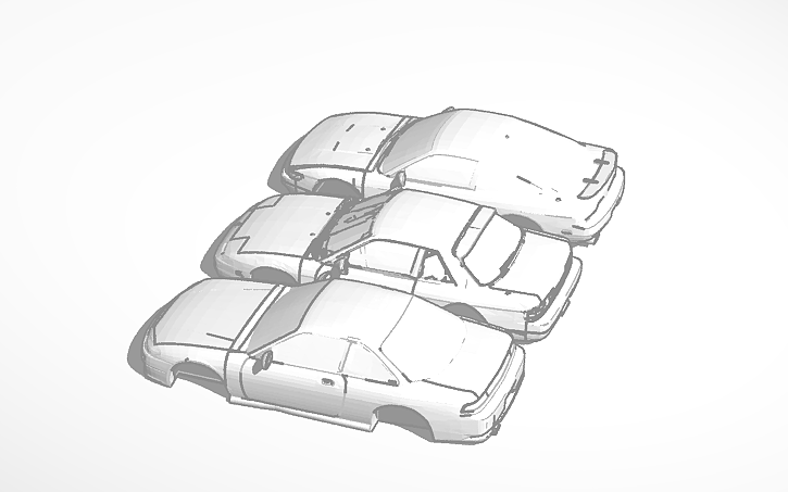 3D design Nissan Silvia front end swaps (s14.5, SilEighty) - Tinkercad