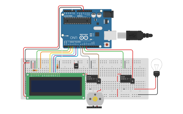 Circuit Design Automatic Room Temperature Controller Tinkercad