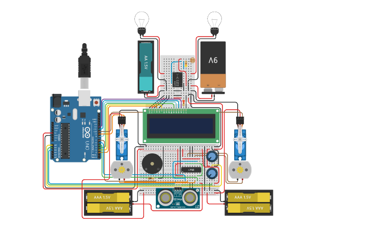 Circuit design RWD Car Module | Tinkercad