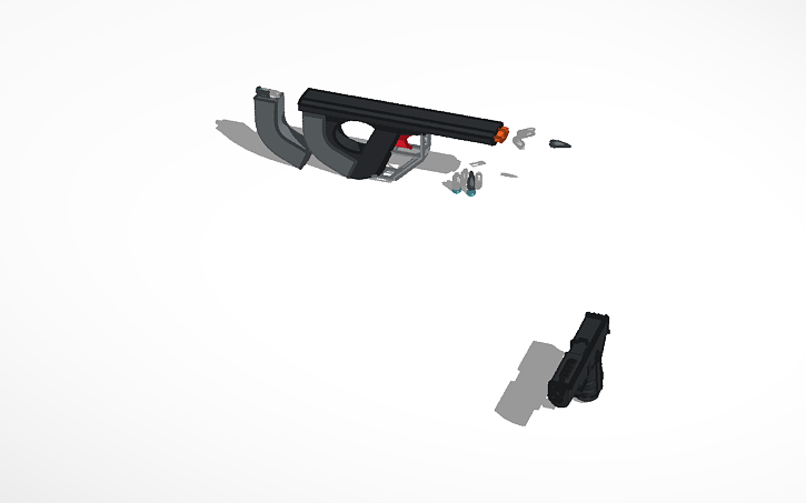 3D design Railgun SMG - Tinkercad