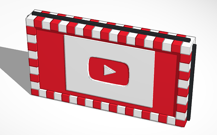 3D design Youtube card | Tinkercad
