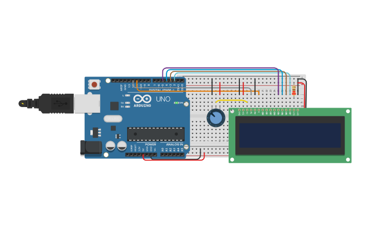 Circuit design Liquid Crystal Display | Tinkercad