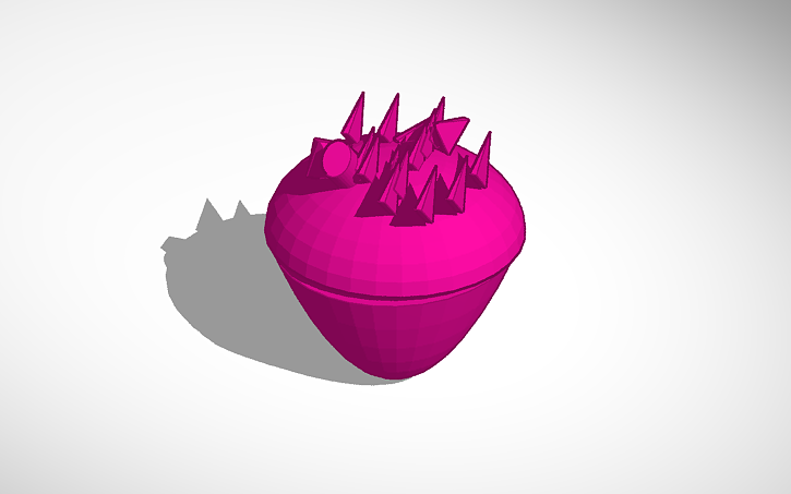 3D design strawberry - Tinkercad