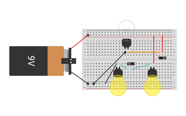 Circuit design serie / simple - Tinkercad