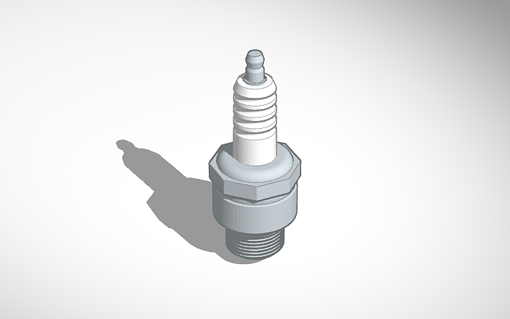 3D design Spark plug - Tinkercad