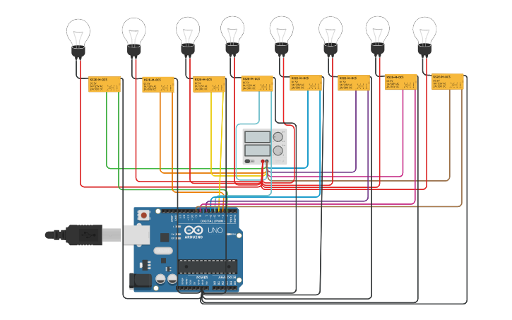 Circuit design sem11luces | Tinkercad