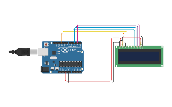 Circuit design Scrolling Text in LCD Display using Arduino - Tinkercad Circuit design Scrolling Text in LCD Display using Arduino - Tinkercad