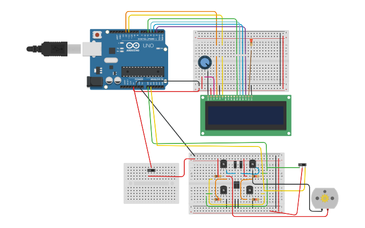 Circuit design PUENTE H | Tinkercad