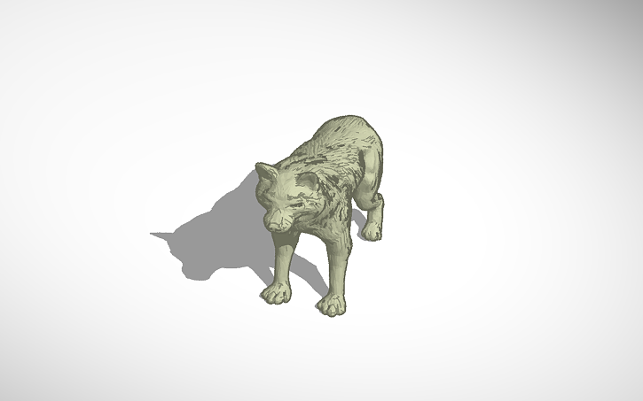 3D design wolf - Tinkercad