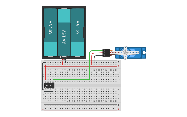 Circuit Design Servo Tinkercad