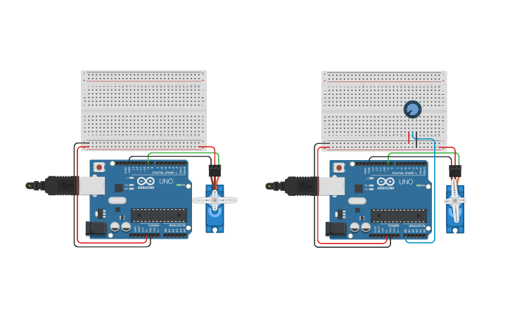 Circuit Design Servo Tinkercad