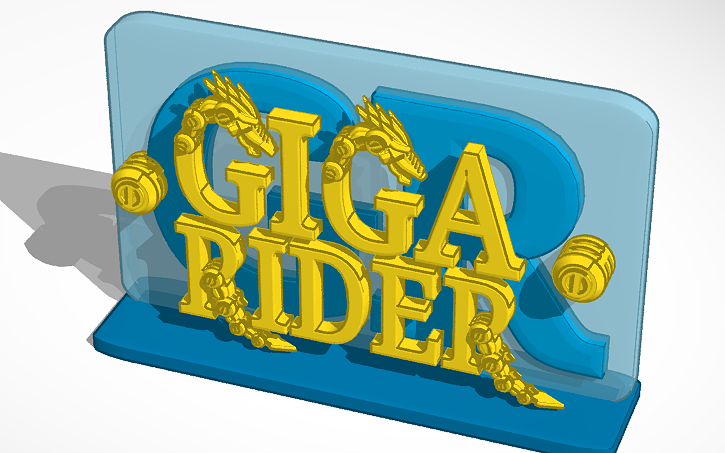 3D design For Giga Rider. - Tinkercad