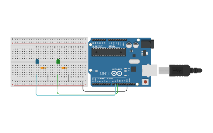Circuit design 21c_Timer Interrupts - Tinkercad