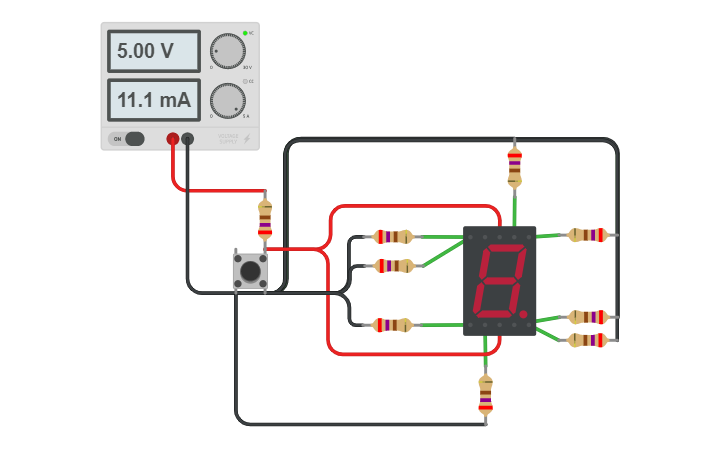 Circuit Design 7 Segment Display Tinkercad 4619