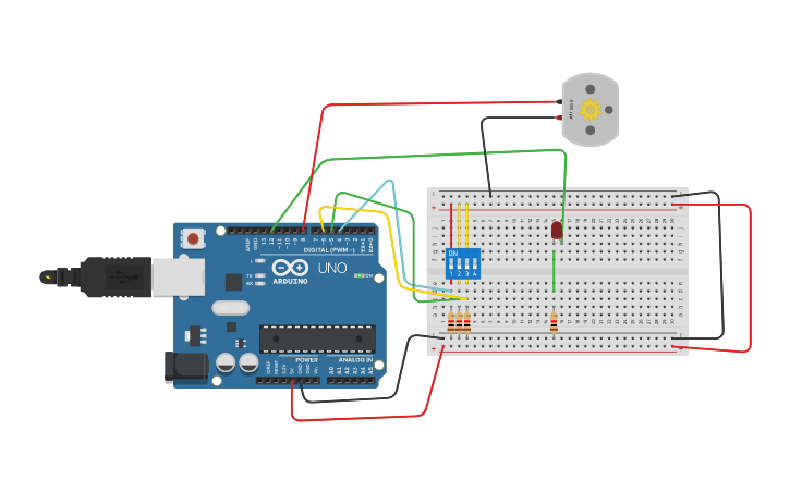 Circuit design motor - Tinkercad