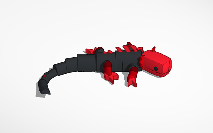 3D design Red lizard (Rain World) - Tinkercad
