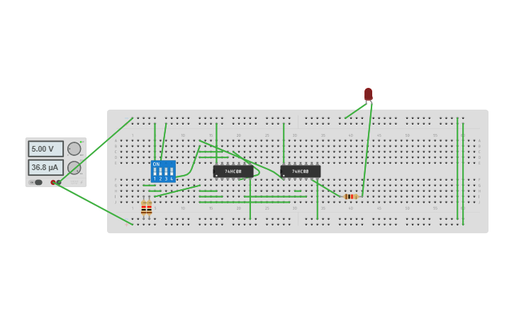 Circuit design EX-OR gate using NAND gate - Tinkercad