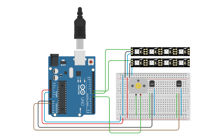 Circuit design Copy of Temperature sensor - Tinkercad Circuit design Copy of Temperature sensor - Tinkercad