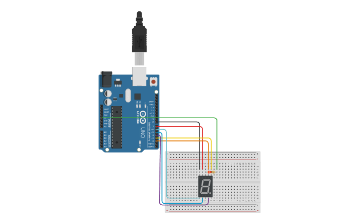 Circuit design 17a_Led 7_segment_display - Tinkercad