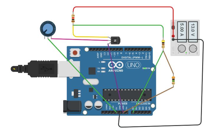 Circuit design ARDUINO - Tinkercad