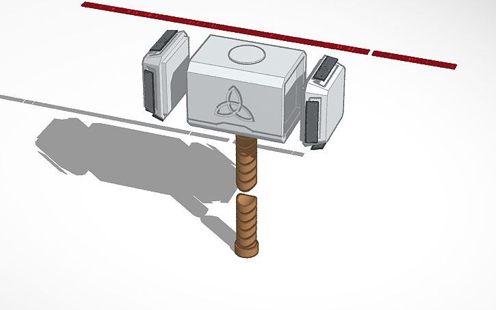 3D design Mjolnir / Thors Hammer - Tinkercad