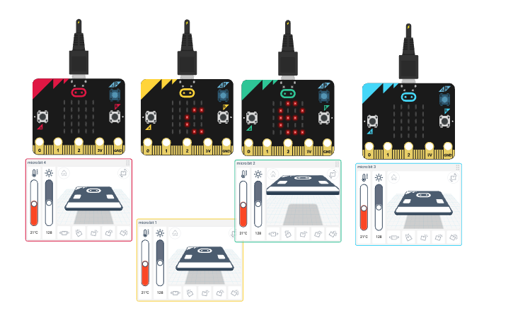 Circuit design Copy of micro:bit animation challenge - Tinkercad