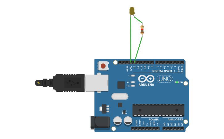 Circuit design LED GLOW - Tinkercad