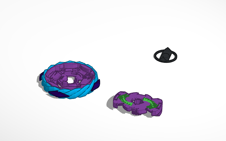 3D design Beyblade Burst GT Vertical Wyvron W4 update | Tinkercad