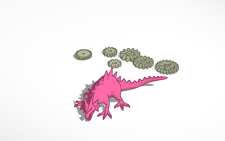 3D design Dragon and Cogs | Tinkercad