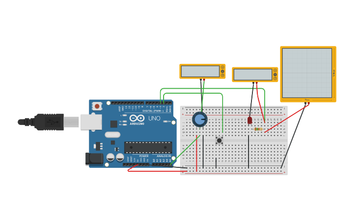 Circuit Design Led Comandato Da Potenziometro Tinkercad