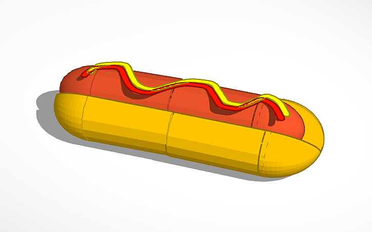 3D design Hot Dog - Tinkercad