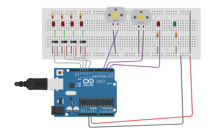 Circuit design PUERTAS LOGICAS BASICAS | Tinkercad