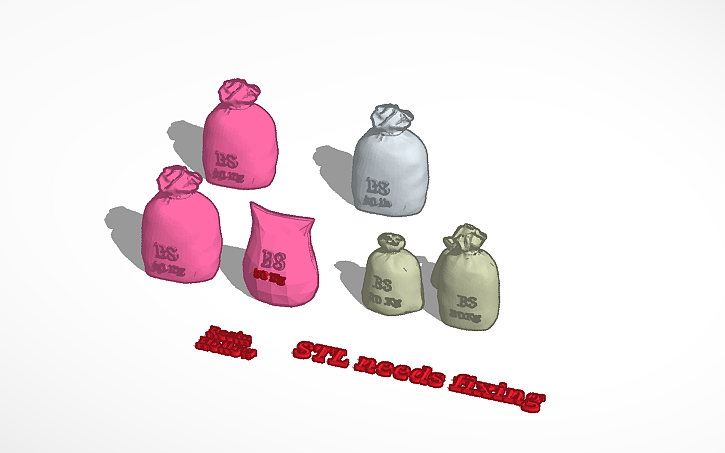 3D design Bags of BS - Tinkercad