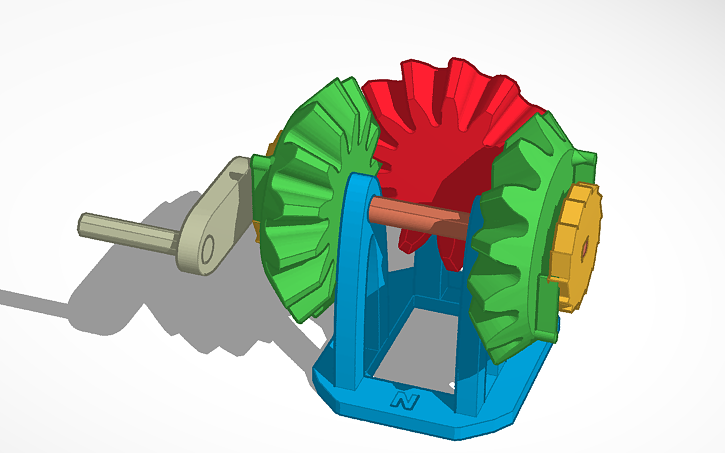 3D design Two-way Rotation to Clockwise v2 - Tinkercad