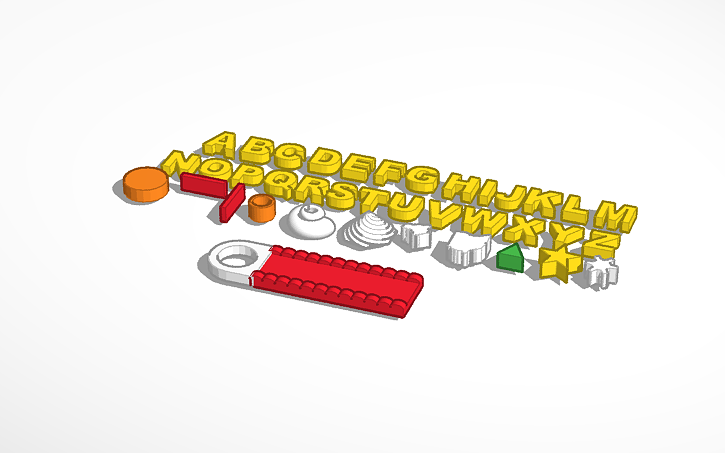 3D design Key ring - Tinkercad