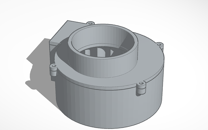 3D design small blower - Tinkercad