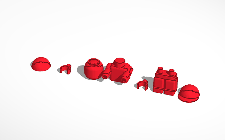 3D design lego minifig - Tinkercad
