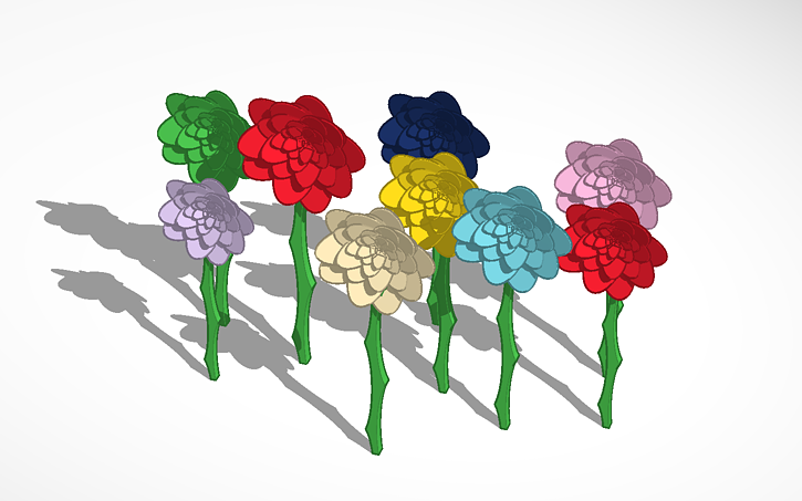 3D design flowers thinger :) - Tinkercad