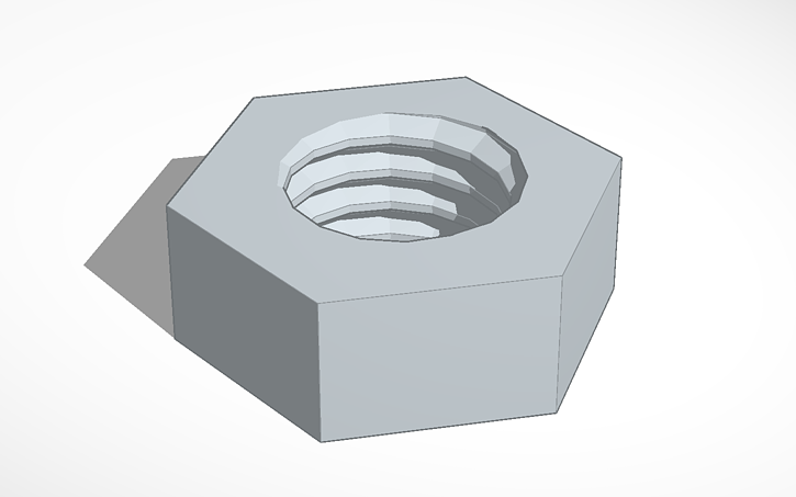 3D design nut - Tinkercad