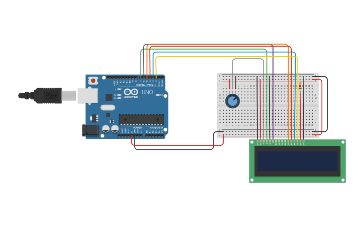 Circuit design con potenciometro - Tinkercad