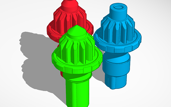 3D design Beyblade X free spin bits inspired from Free Ball bit - Tinkercad