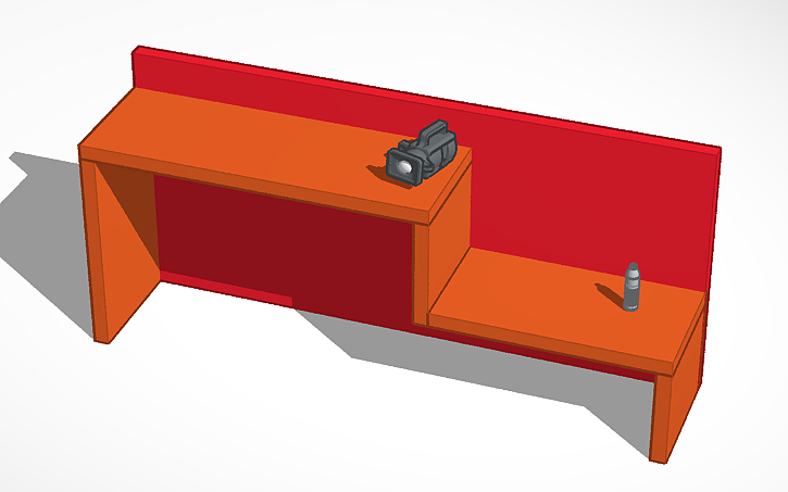 3D design Desk Skectch - Tinkercad