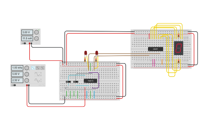 Circuit Design Asynchronous Up Counter Tinkercad 6945